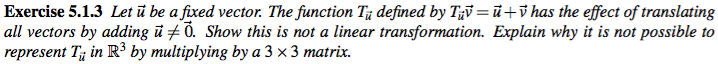 Solved Exercise 5.1.3 Let ū be a fixed vector. The function | Chegg.com