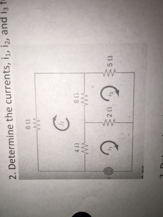 Solved Determine the currents i 1, i2, and i3 for the | Chegg.com