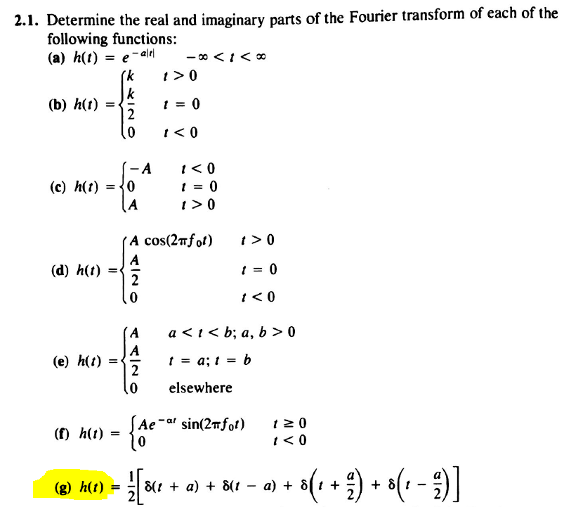Solved 2.1. Determine the real and imaginary parts of the | Chegg.com