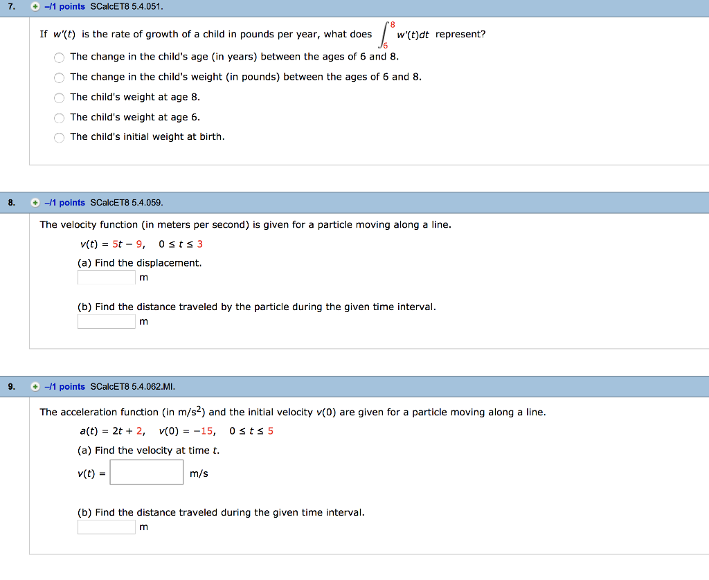 Solved -/1 points scalcET8 5.4.008 Find the general | Chegg.com