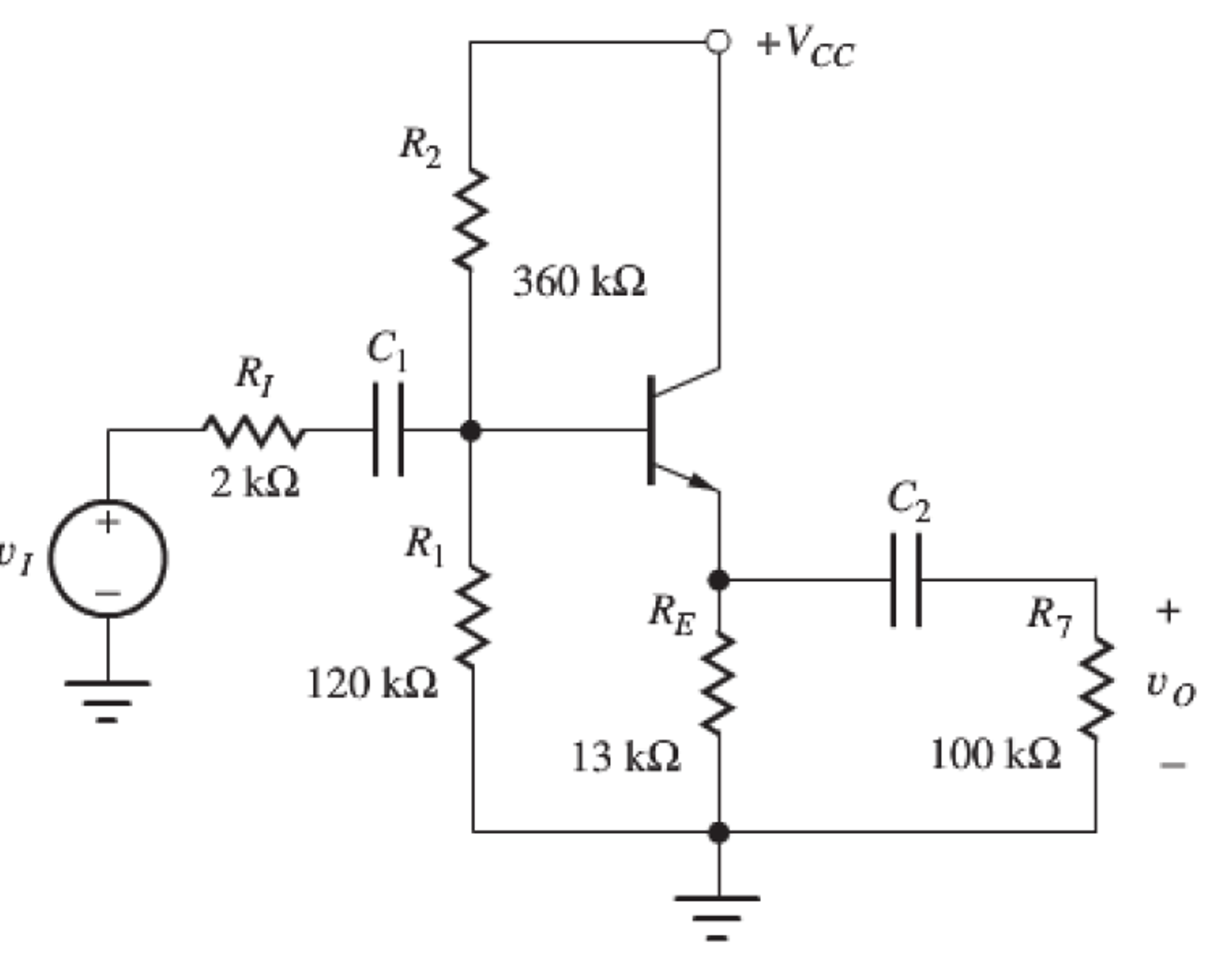 Solved For a BJT amplifier shown below: 1) Draw a DC | Chegg.com