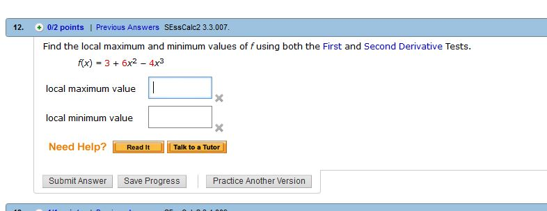 Solved Find The Local Maximum And Minimum Values Of Fusing 1356