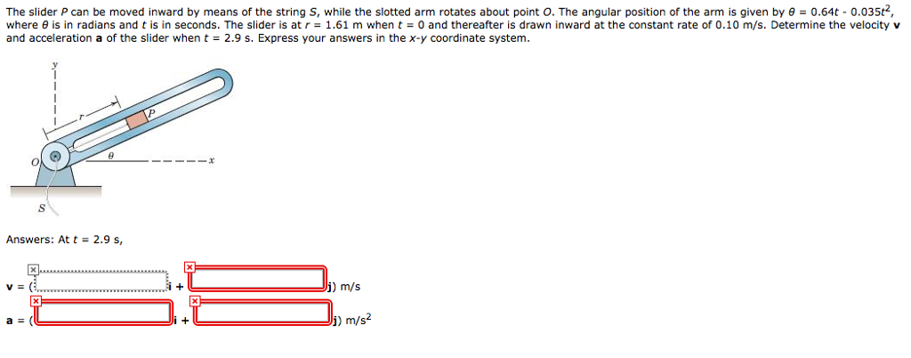 Solved The slider P can be moved inward by means of the | Chegg.com