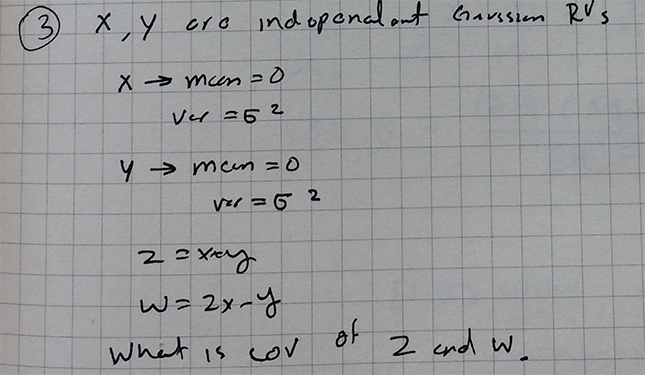 Solved RV is random variable. Cov is covariance. Z = x + y. | Chegg.com