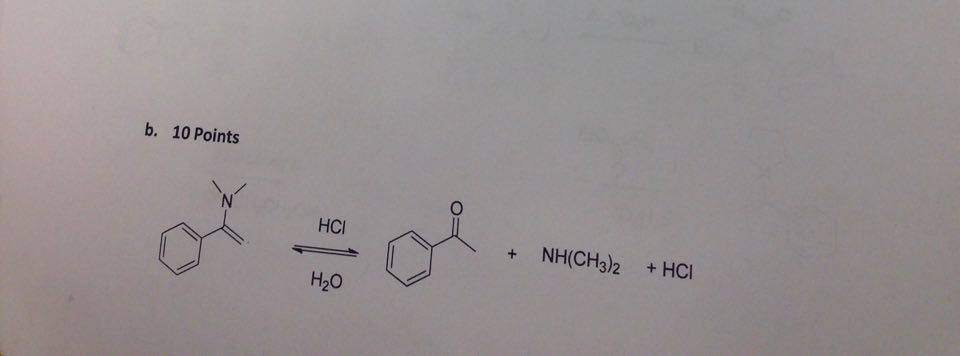 Solved b, 10 Points HCI H20 NH (CH3)2 HCl | Chegg.com