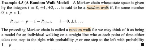 Example 4.5 (A Random Walk Model) A Markov chain | Chegg.com
