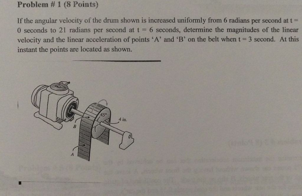 Solved Problem #1 (8 Points) If the angular velocity of the | Chegg.com