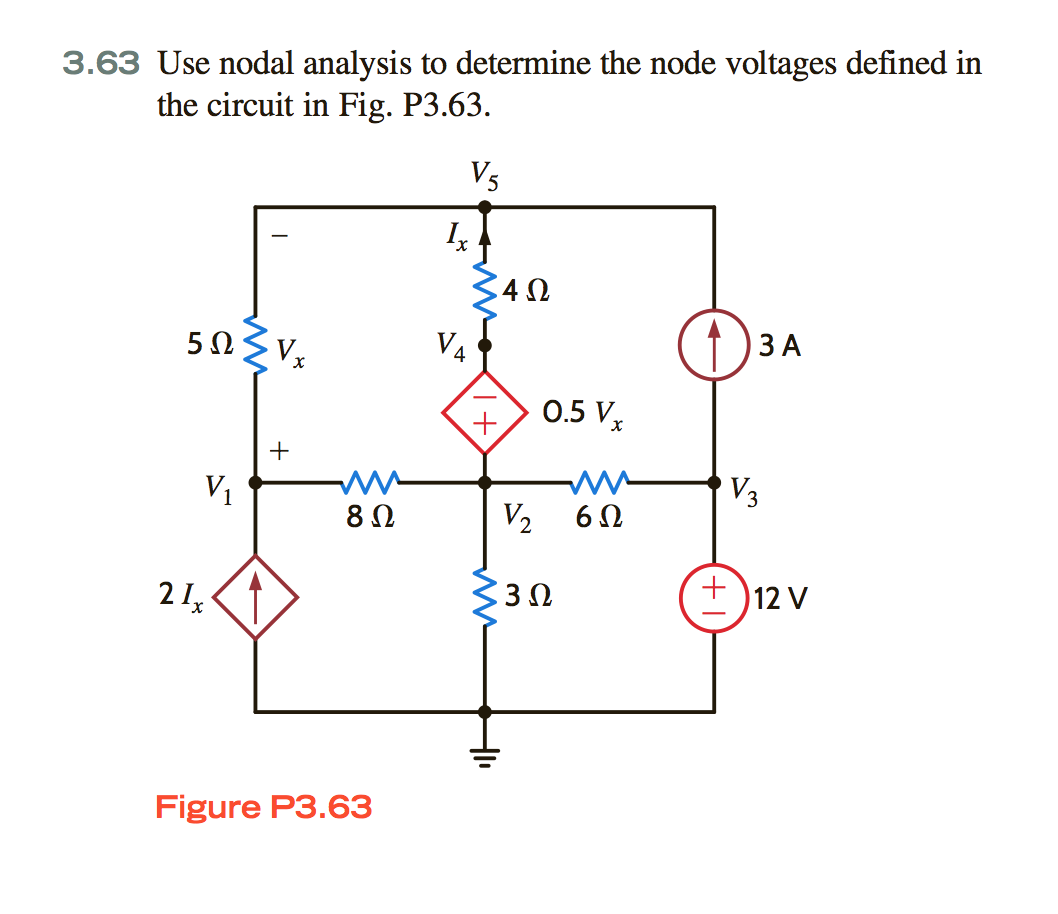 Solved Use Nodal Analysis To Determine The Node Voltages 