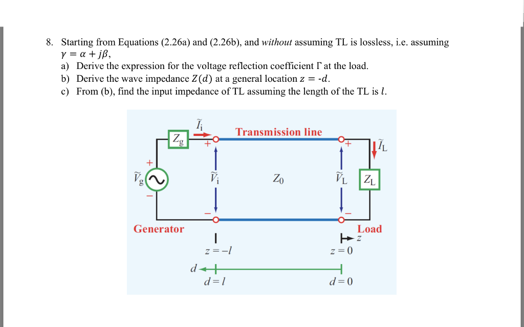 Solved 8. Starting from Equations (2.26a) and (2.26b), and | Chegg.com