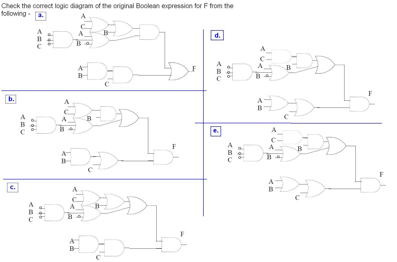 Check the correct logic diagram of the original | Chegg.com