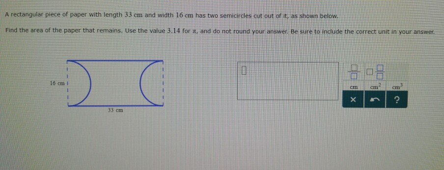 Solved A rectangular piece of paper with length 33 cm and | Chegg.com
