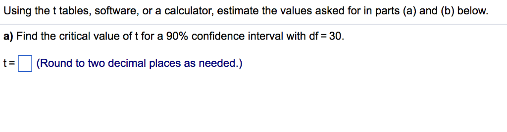 Solved Using the t tables, software, or a calculator, | Chegg.com