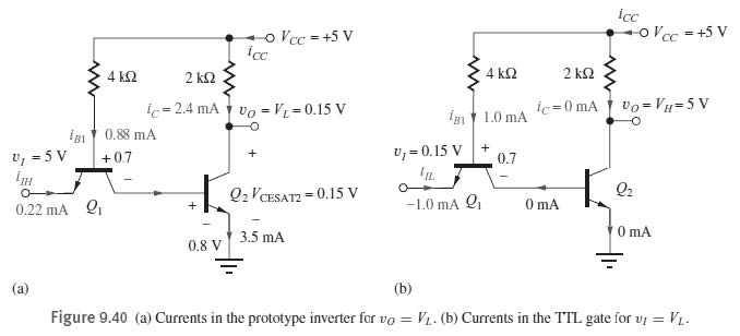 Solved A TTL prototype is shown below. Determine the input | Chegg.com