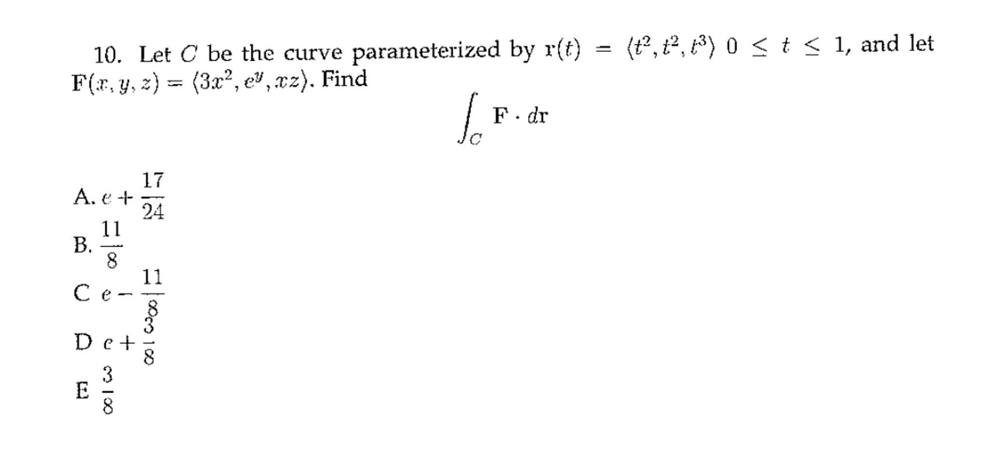 Solved Let C be the curve parameterized by r(t) = 0 | Chegg.com