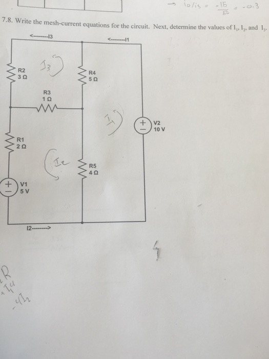 Solved Write the mesh-current equation for the circuit. | Chegg.com