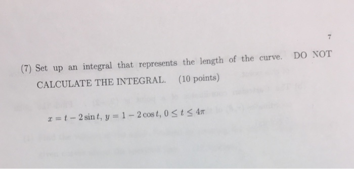 Solved Set up an integral that represents the length of the | Chegg.com