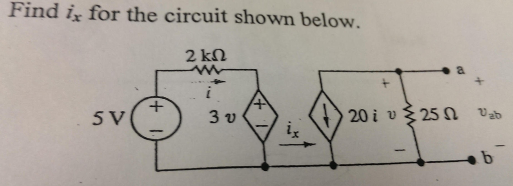 Solved Find i_x for the circuit shown below. | Chegg.com