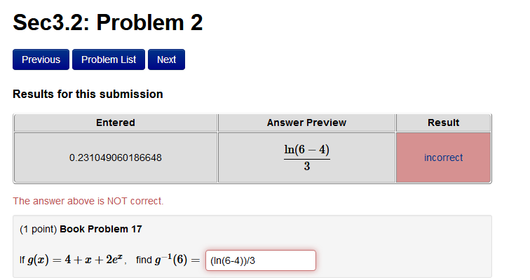 Solved Sec3.2: Problem 2 Previous Problem List Next Results | Chegg.com