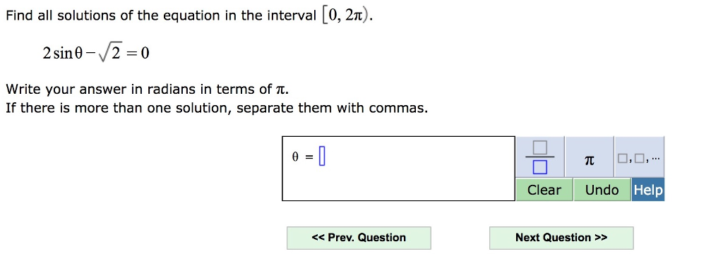 Solved Find all solutions of the equation in the interval | Chegg.com