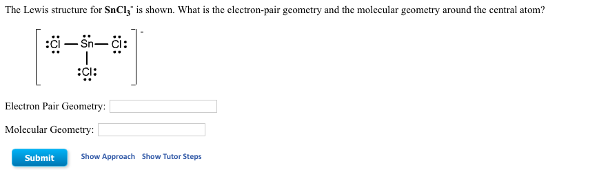 Solved The Lewis structure for SnCl, is shown. What is the | Chegg.com
