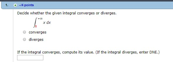 Solved Decide whether the given integral converges or | Chegg.com