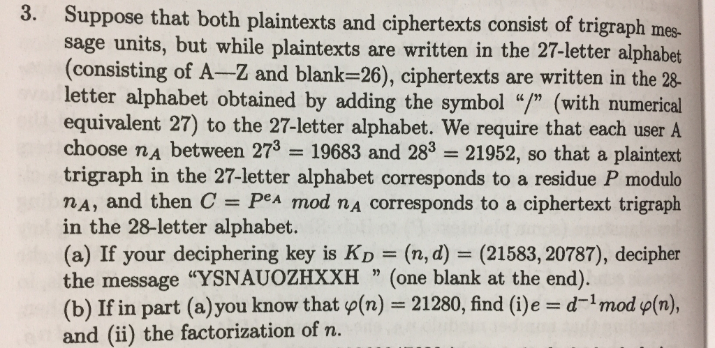 Solved Suppose That Both Plaintexts And Ciphertexts Consist