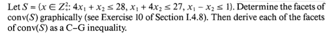 Solved Determine the facets of conv(S) graphically. Then | Chegg.com