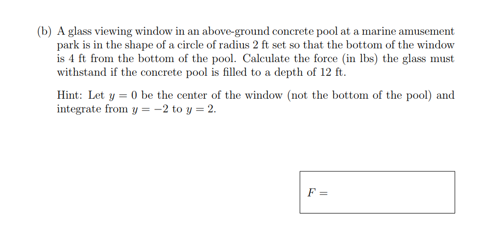 Solved (3) The hydrostatic force on a vertical surface | Chegg.com