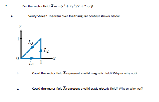 For the vector field A = -(x2 + 2y2) X + 2xy y^ | Chegg.com