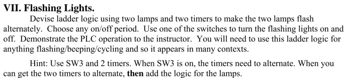 Solved Devise ladder logic using two lamps and two timers to | Chegg.com