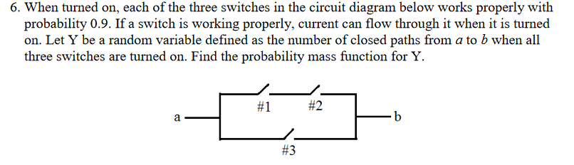 Solved When turned on, each of the three switches in the | Chegg.com