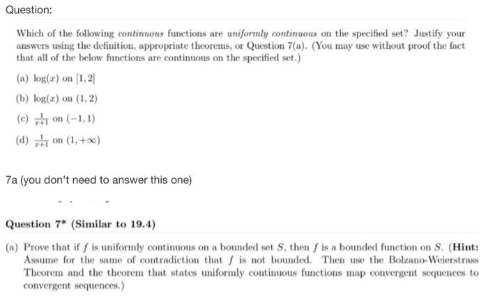 Solved Which of the following continuous functions are | Chegg.com