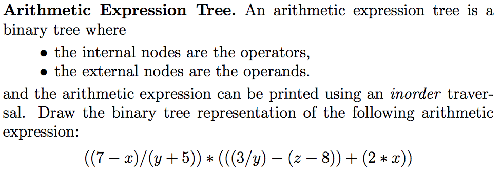 Solved Arithmetic Expression Tree. An arithmetic expression | Chegg.com