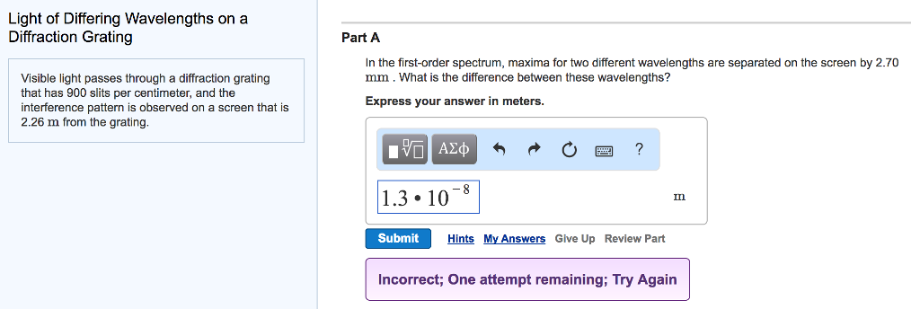 Solved Visible light passes through a diffraction grating | Chegg.com