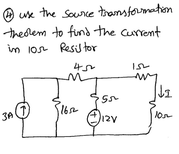 Solved use the source transformation theorem to find the | Chegg.com