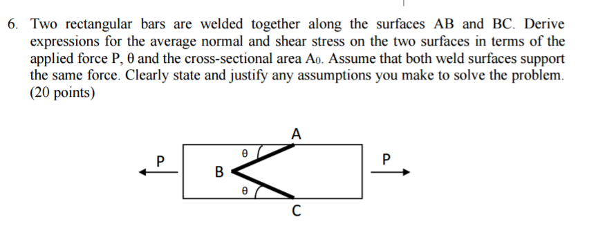Solved Two rectangular bars are welded together along the | Chegg.com