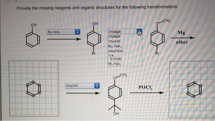 Solved Provide the missing reagents and organic structures | Chegg.com Solved Provide the missing reagents and organic structures | Chegg.com
