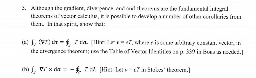 Solved Although the gradient, divergence, and curl theorems | Chegg.com