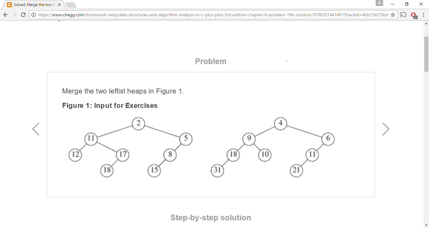 Solved: Merge The Two Leftist Heaps In Figure 1. Figure 1:... | Chegg.com