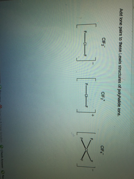 Solved Add lone pairs to these Lewis structures of | Chegg.com