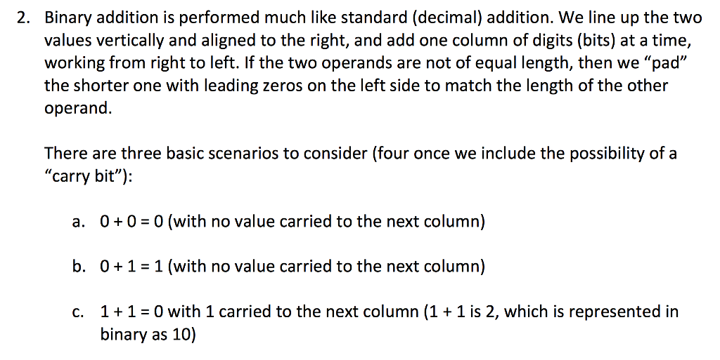 Solved In class, we discussed binary (base 2) | Chegg.com