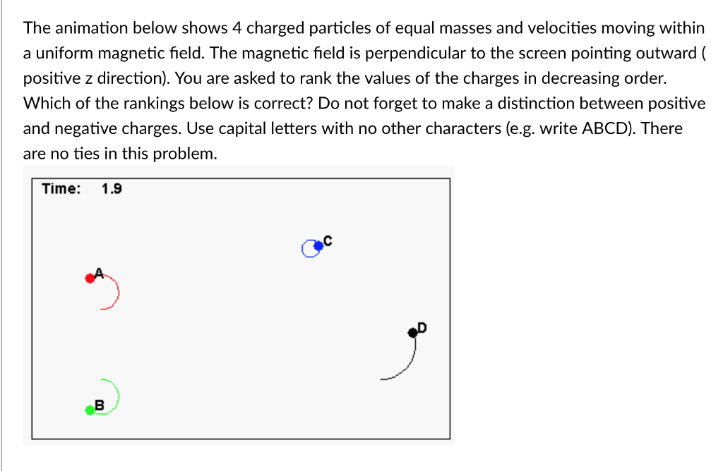 Solved The animation below shows 4 charged particles of | Chegg.com