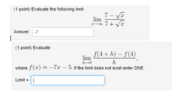 Solved 1) Evaluate the following limit lim x approaches | Chegg.com