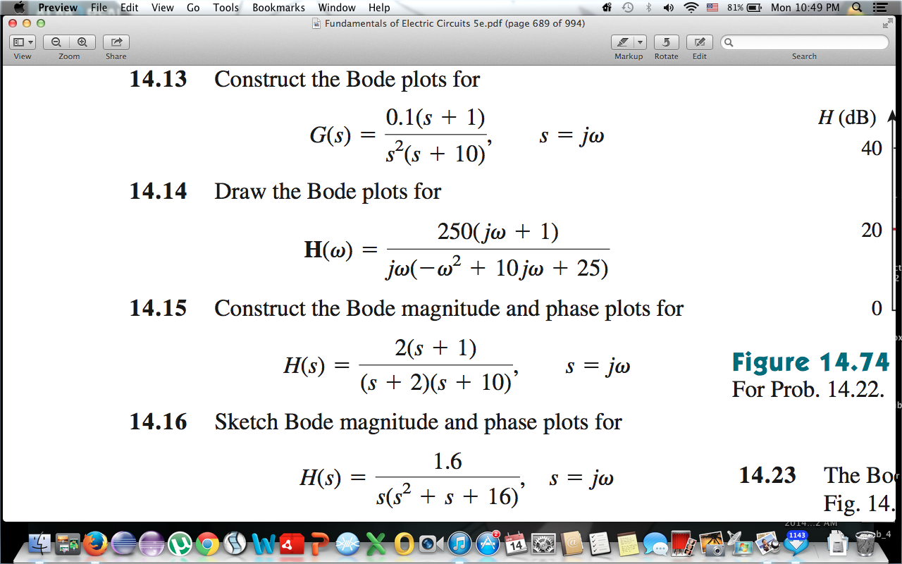 Solved Construct the Bode plots for Draw the Bode plots for | Chegg.com