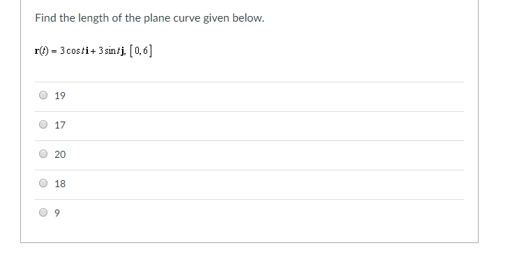 Solved Find the length of the plane curve given below. r(t) | Chegg.com
