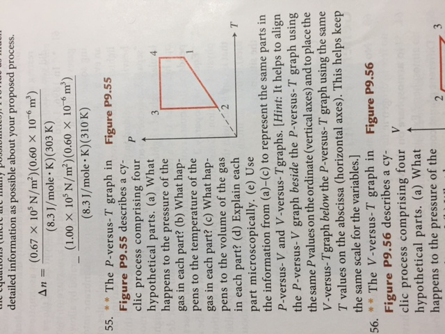 Solved The p-versus-T graph in Figure P9.55 describes a | Chegg.com