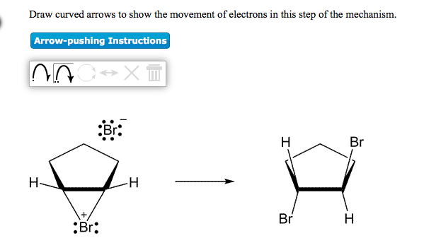 Solved Draw curved arrows to show the movement of electrons | Chegg.com
