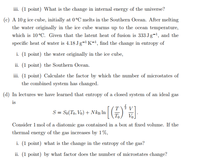 Solved 2. Entropy of physical systems (a) Consider two | Chegg.com