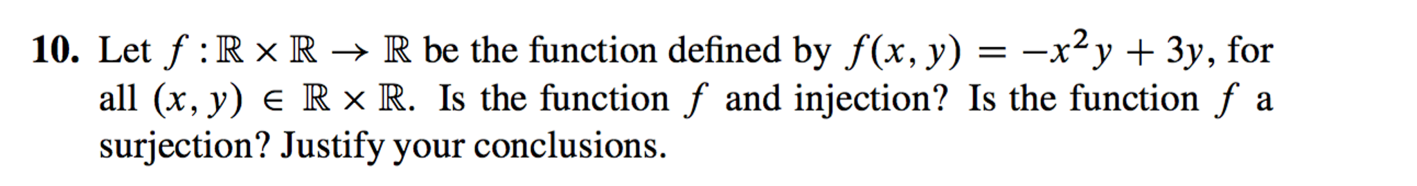Solved Let R: R times R rightarrow R be the function defined | Chegg.com