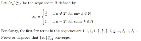 Solved Let {xn} infinity n=1 be the sequence in R defined by | Chegg.com
